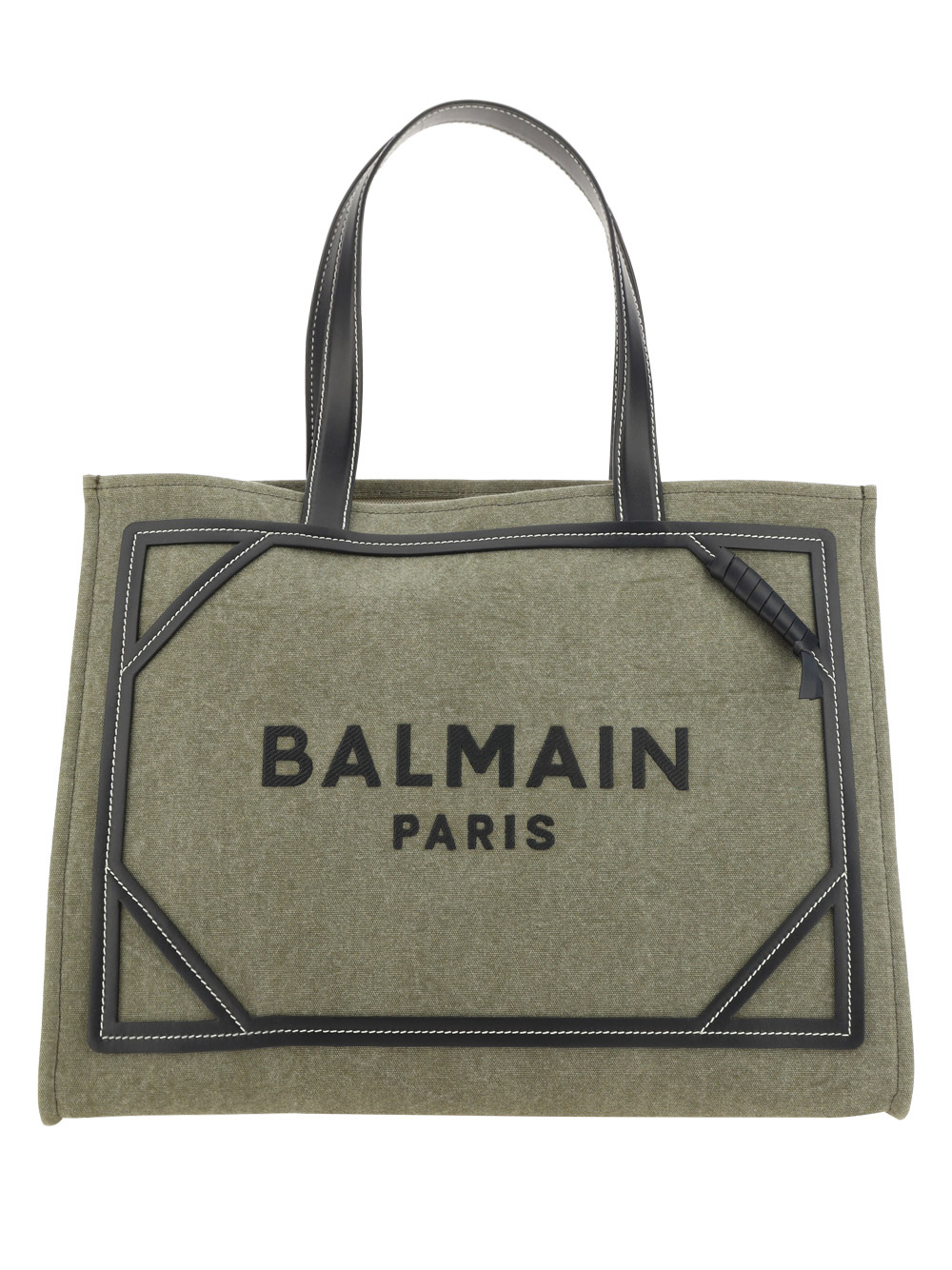 Balmain B-army Shopping Bag In Kaki/noir | ModeSens
